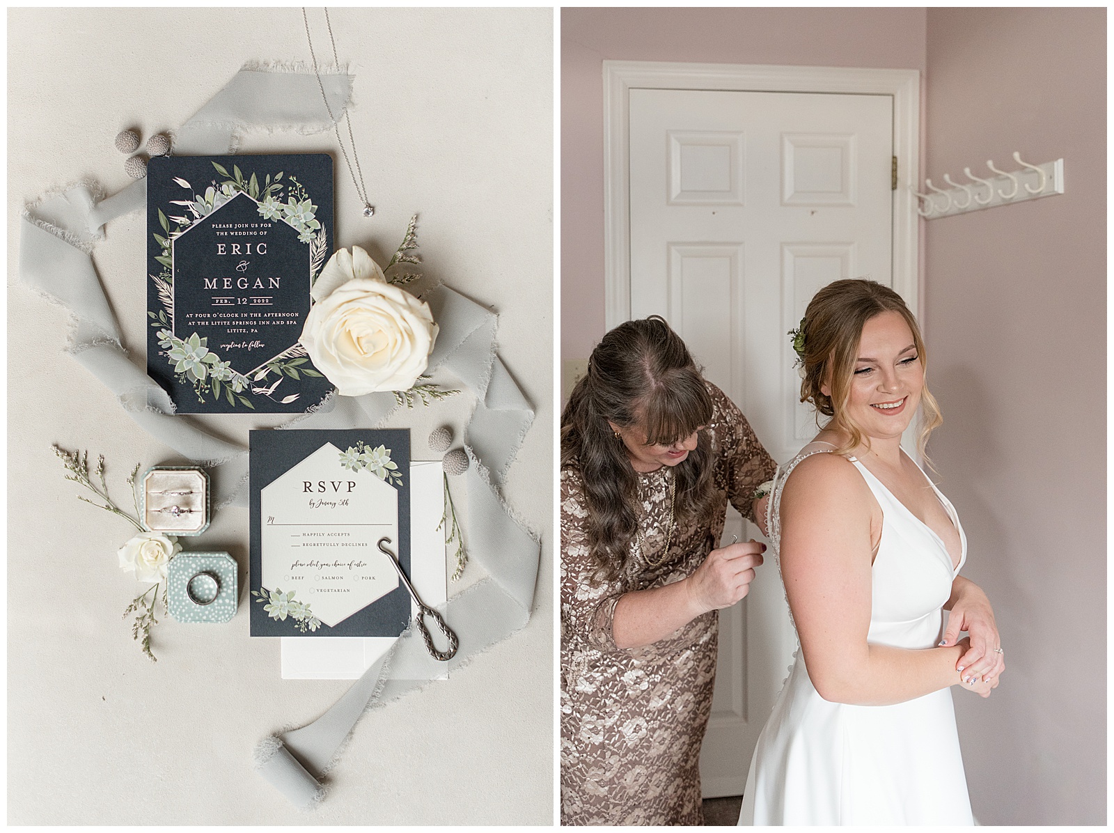 Winter Lititz Springs Inn and Spa Wedding - Heather Marie Photography