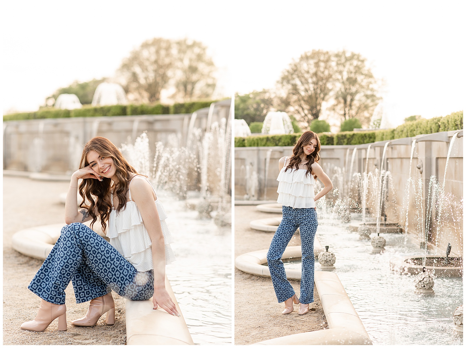 Spring Longwood Gardens Senior Session - heathermariephoto.com