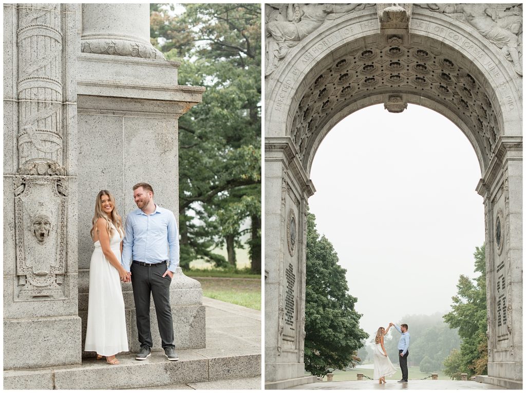 Foggy National Memorial Arch Engagement Session