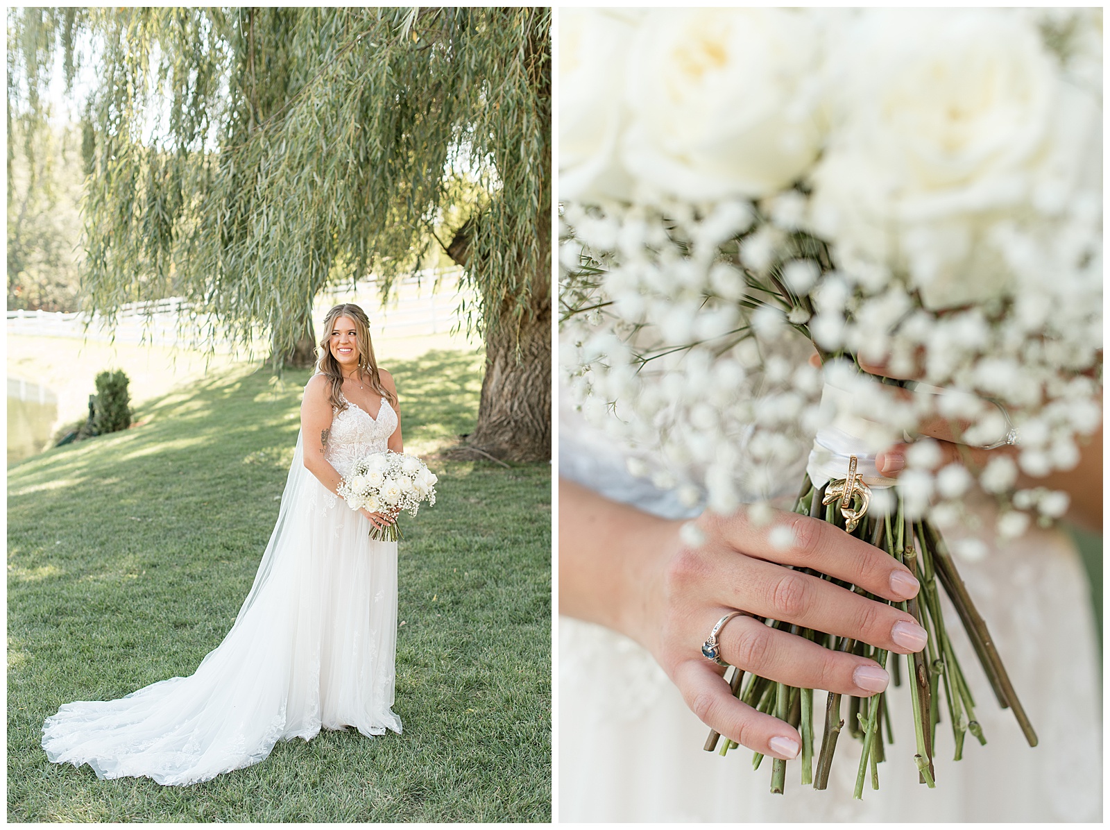 Dreamy Pond View Farm Wedding - heathermariephoto.com