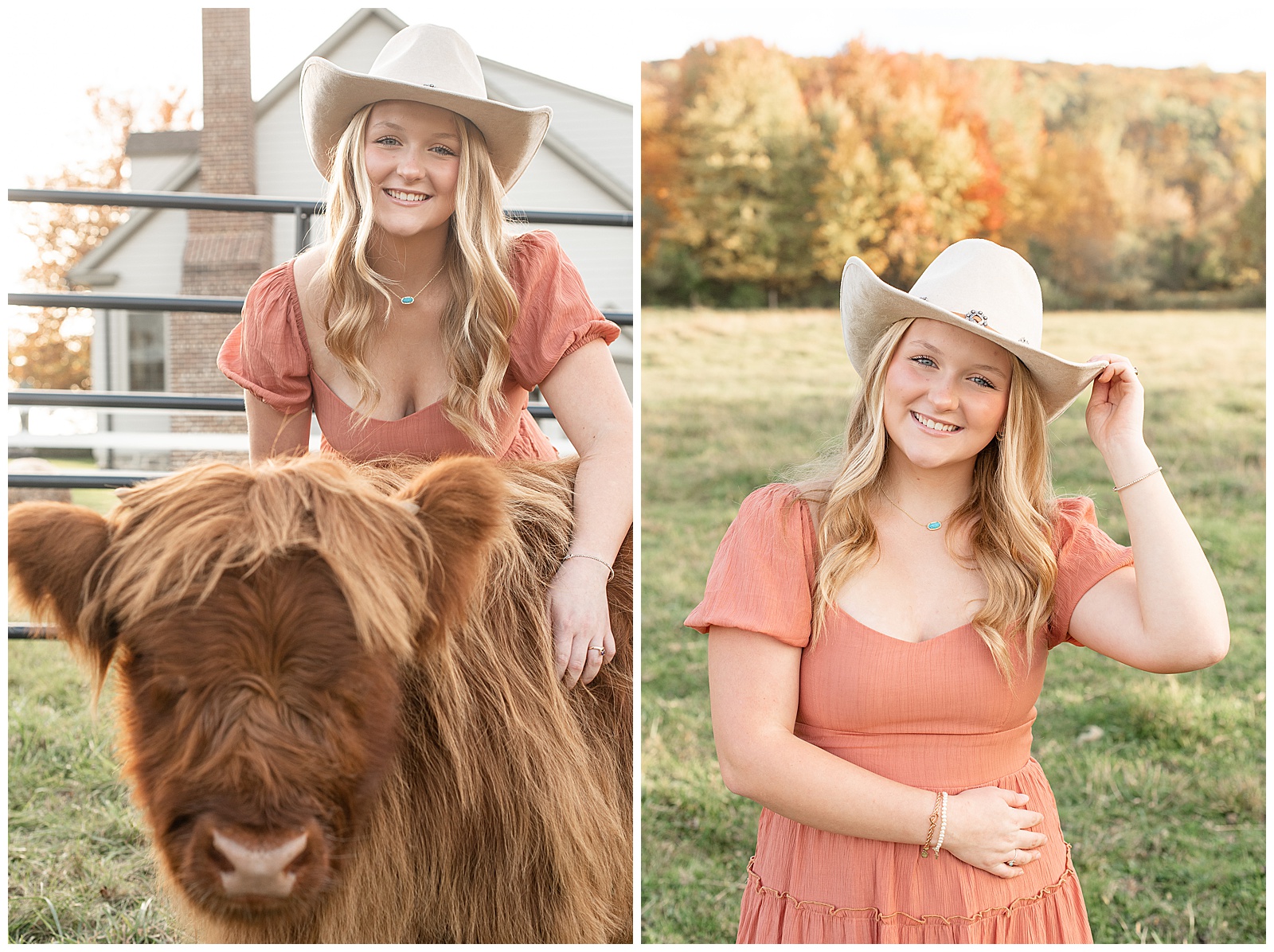 Highland Cow Senior Session - heathermariephoto.com