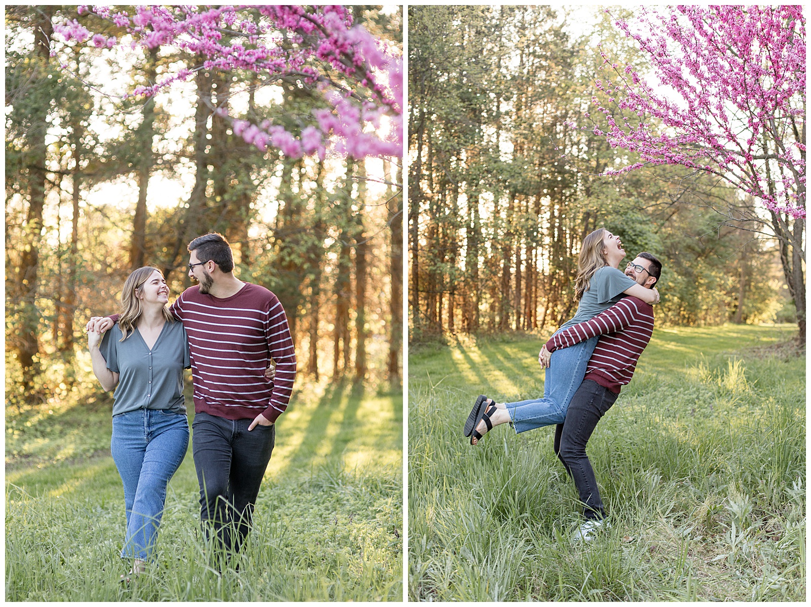 Spring Blossoms Overlook Park Engagement - heathermariephoto.com