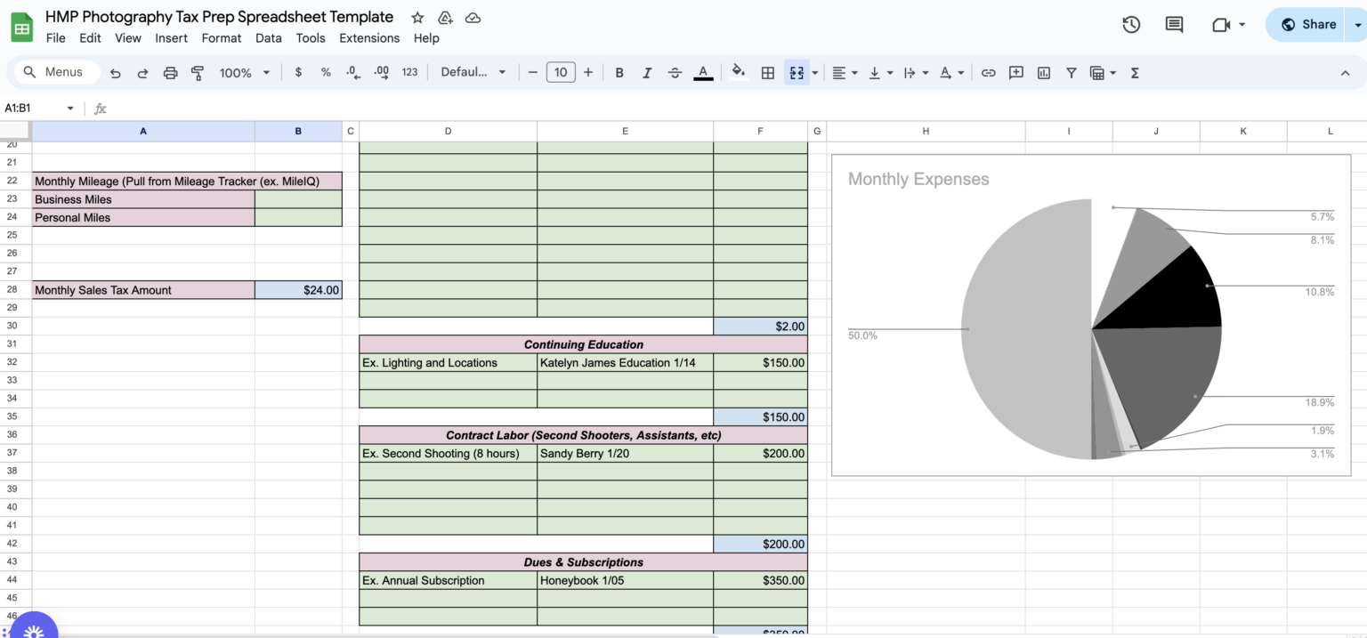 Creating a Tax Prep Spreadsheet - heathermariephoto.com