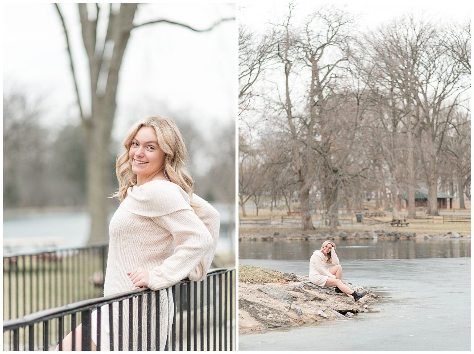 Winter Longs Park Senior Session - heathermariephoto.com