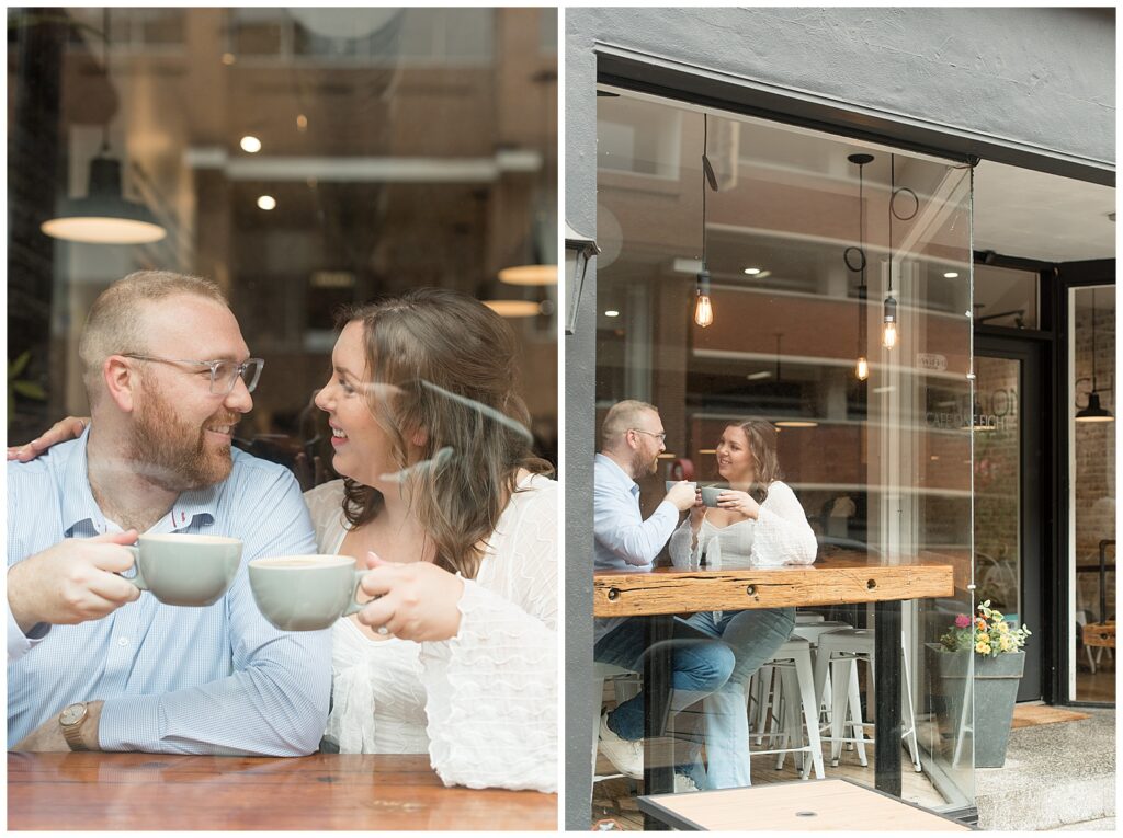Lancaster City Engagement Session: Romantic Bars & Cozy Coffee Shops | Deanna & Dennis
