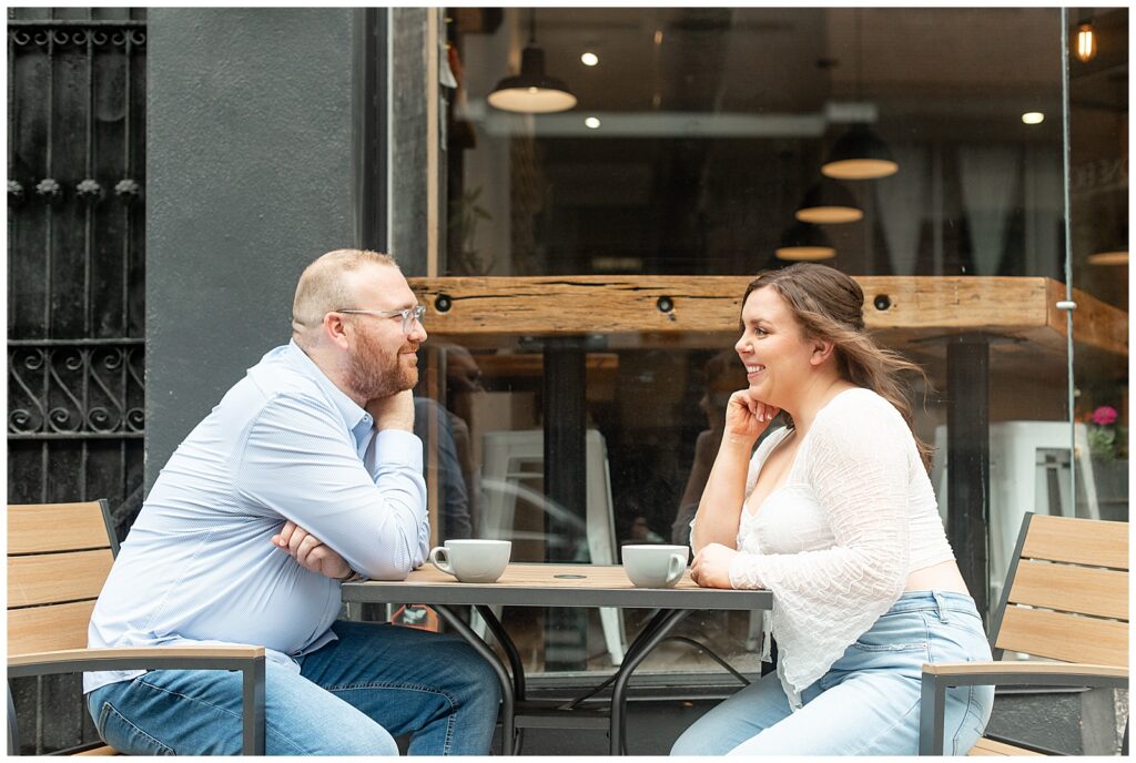 Lancaster City Engagement Session: Romantic Bars & Cozy Coffee Shops | Deanna & Dennis